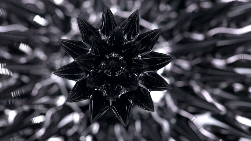 ferrofluid ferromagnetic fluid creates amazing drawings Stock Footage ...