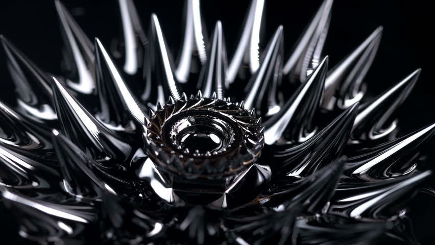 ferrofluid ferromagnetic fluid creates amazing drawings Stock Footage ...