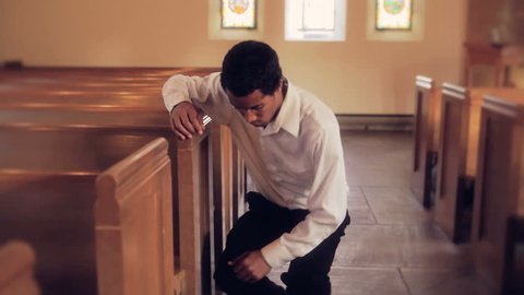 Man Kneeling Prayer Crying Out God Stock Footage Video (100% Royalty ...
