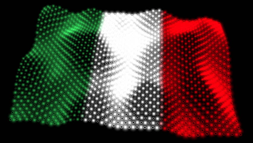 glowing italian flag - italy 05 Stock Footage Video (100% Royalty-free ...