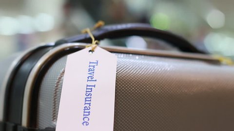 Suitcase Travel Insurance Label On Light Stock Photo (Edit Now) 300223277