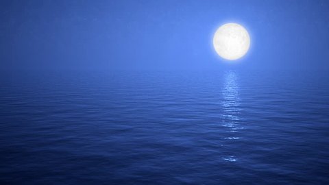 Blue Moon Ocean Calm Stock Footage Video (100% Royalty-free) 3357668 ...