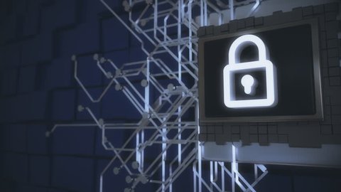 Modern Cybersecurity 4k Uhd Animation Seamless Stock Footage Video (100 ...