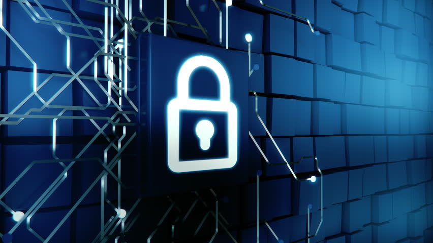 Modern Cybersecurity. 4k Uhd Animation. Stock Footage Video (100% ...