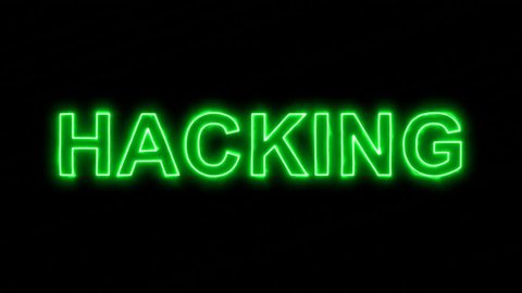 Neon Flickering Green Text Hacking Haze Stock Footage Video (100% ...