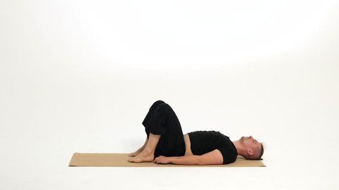 Man Demonstrates Crab Pose Table Top Stock Footage Video (100% Royalty ...
