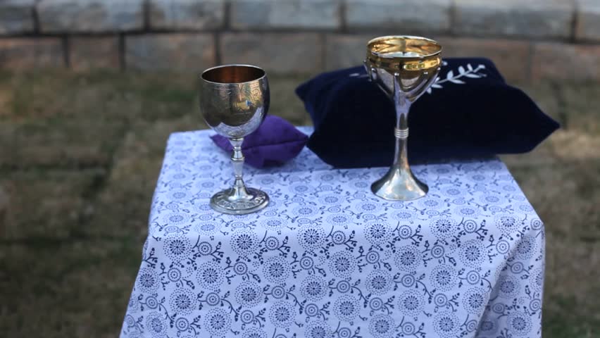 Wedding Cups for Jewish Ceremony Stock Footage Video (100% Royalty-free ...