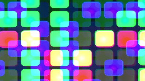 Abstract Colourful Pattern Led Light Squares Stock Footage Video (100% ...