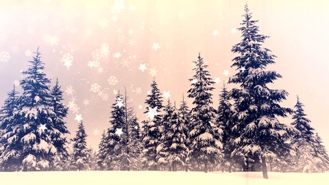 Snow Forest Realistic Animation Stock Footage Video (100% Royalty-free ...