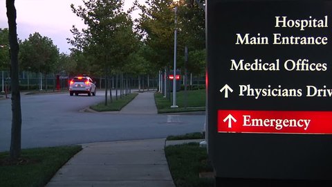 Emergency Sign Hospital Er Entrance Lighted Stock Footage Video (100% ...