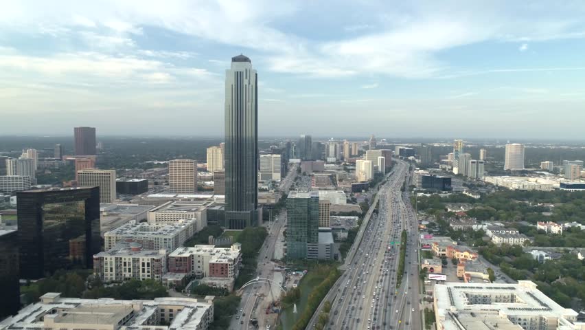 aerial galleria mall area houston texas Stock Footage Video (100% ...