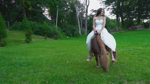 Girl Riding Pony Stock Footage Video (100% Royalty-free) 33634390 ...