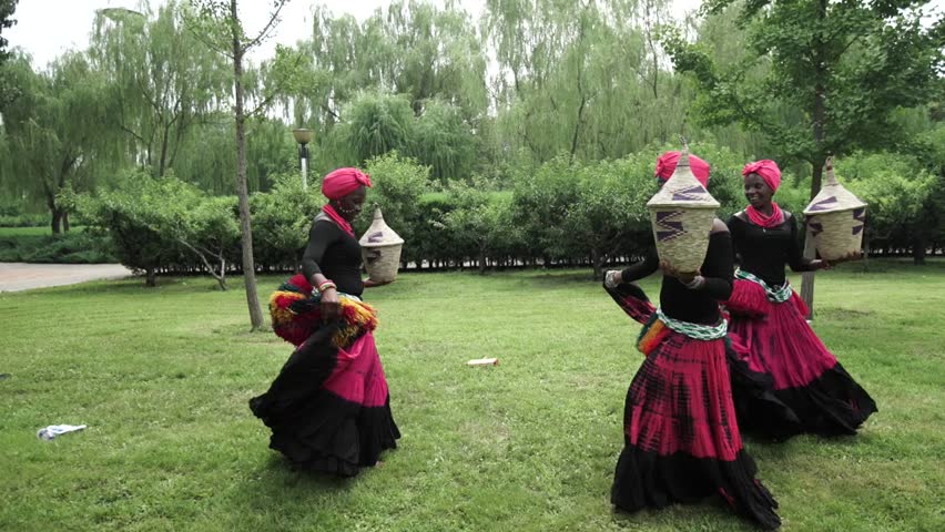 African Girls Dancing Folk Traditional Stock Footage Video (100% ...