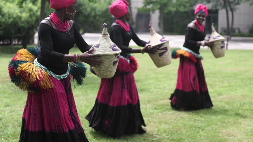 african girls dancing folk traditional dance Stock Footage Video (100% ...