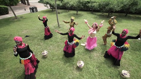 African Girls Dancing Folk Traditional Dance Stock Footage Video (100% ...