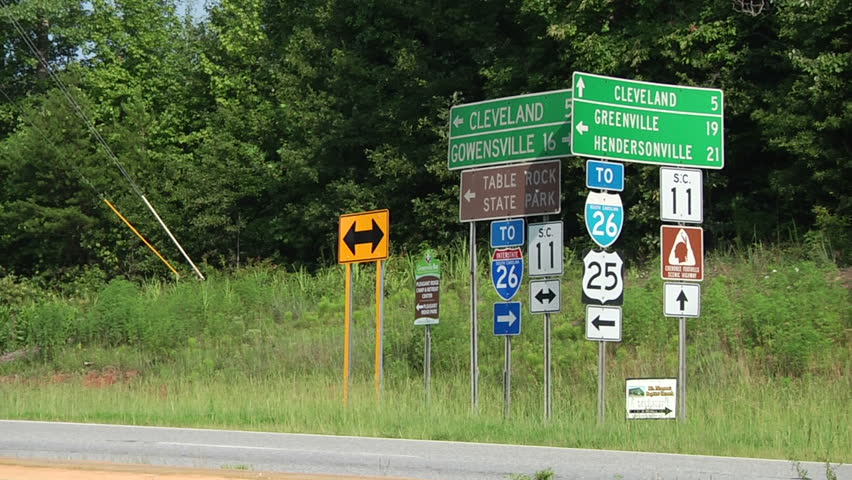 road signs on highway 11 south Stock Footage Video (100% Royalty-free ...