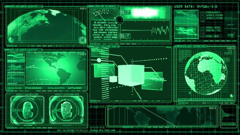 Technology Interface Computer Data Screen Gui Stock Footage Video (100% ...