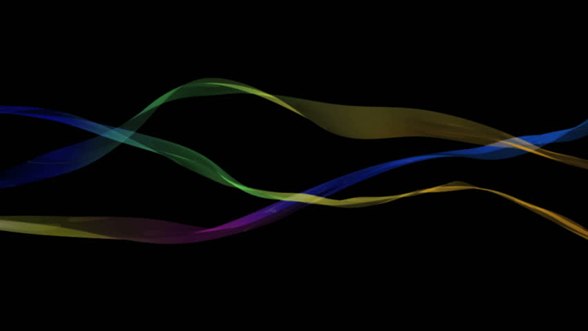 Color Waving Ribbons. 3d Animation. Stock Footage Video (100% Royalty ...