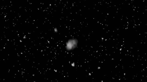 Realistic Snow Falling Isolated On Black Stock Footage Video (100% ...