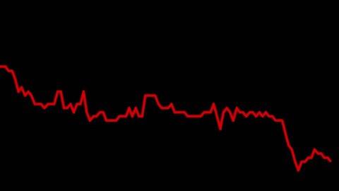 Red Line Graph On Black Background Stock Footage Video (100% Royalty ...