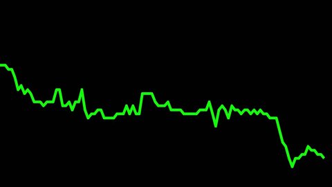 Green Line Graph On Black Background Stock Footage Video (100% Royalty ...