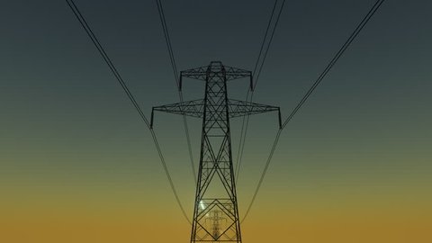 Electricity Signals Transmission Lines Cg Animation Stock Footage Video ...