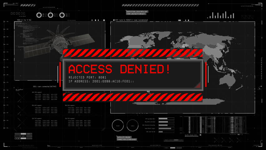 access denied warning message on screen Stock Footage Video (100% ...