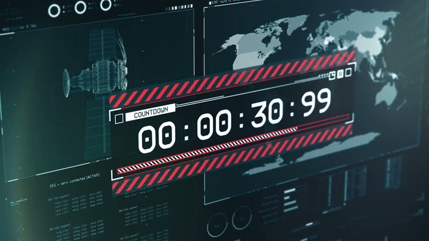 security breach countdown red warning text Stock Footage Video (100% ...