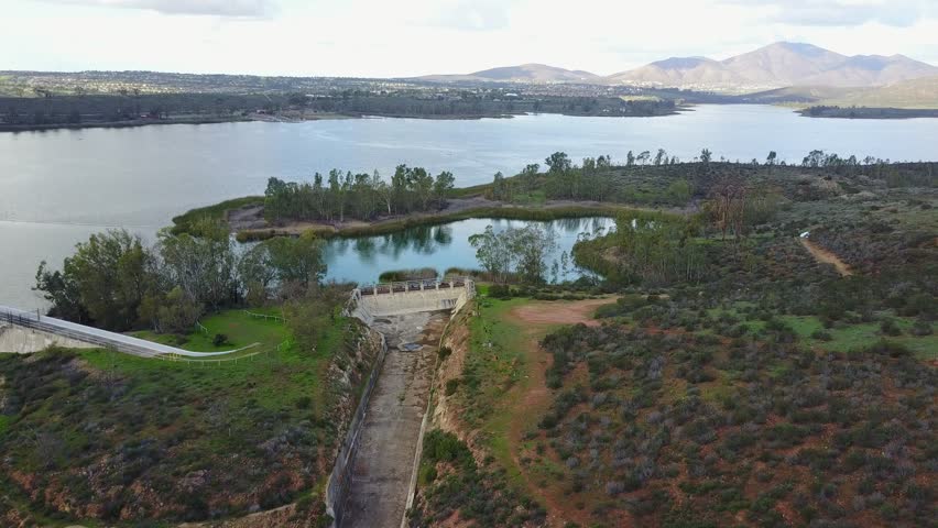 Lower Otay Lake Reservoirr of Stock Footage Video (100% Royalty-free ...