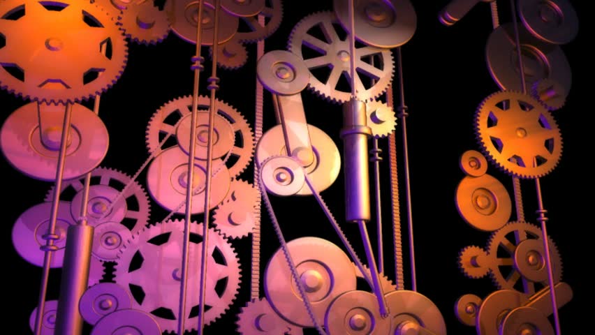 Loop of Metal Clockwork Machine Stock Footage Video (100% Royalty-free ...