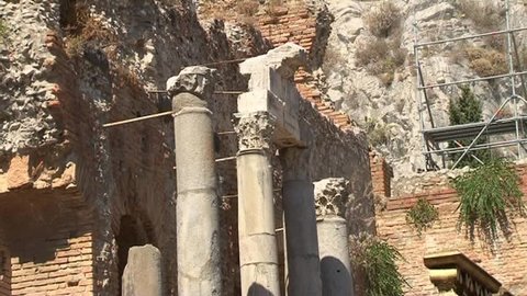 Taormina Amphitheater Sicily Italy Stock Footage Video (100% Royalty ...