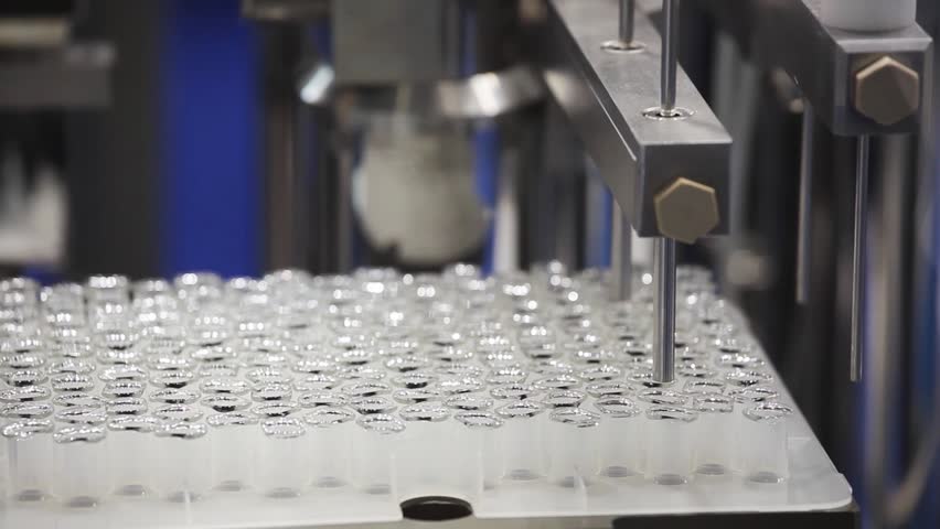 system staked needle syringes line production Stock Footage Video (100% ...