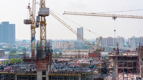 Construction Site Busy Operate Beginning Building Stock Photo 774512749 ...