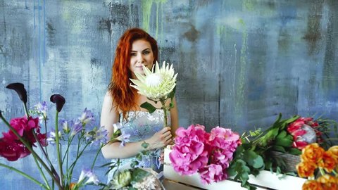 Cinemagraph Loop Charming Cheerful Red Hair Stock Footage Video (100% ...