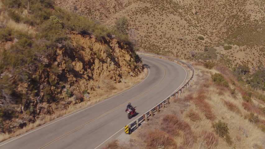 aerial shot extreme motorcyclist riding sport Stock Footage Video (100% ...
