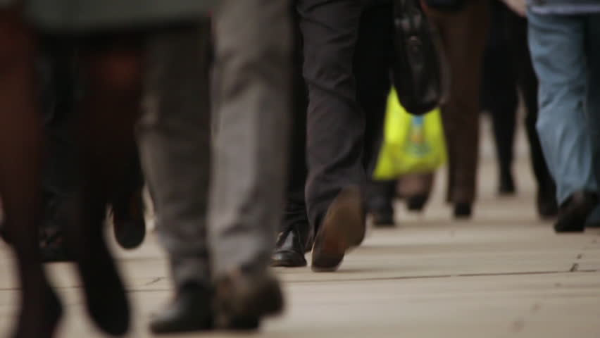 time lapse people's feet walking on Stock Footage Video (100% Royalty ...