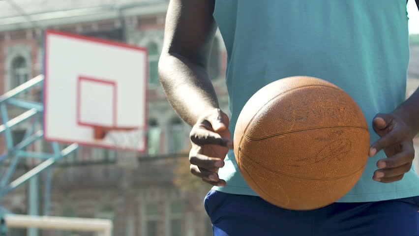 Professional Basketball Player Holding Ball, Stock Footage Video (100% ...