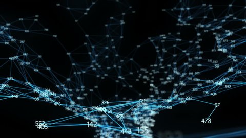 Digital Plexus Tunnel Funnel Backdrop Made Stock Footage Video (100% Royalty-free) 33875002 ...