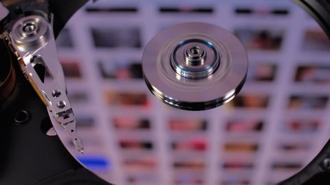 Hard Disk Drive Hdd Working Open Stock Footage Video (100% Royalty-free ...