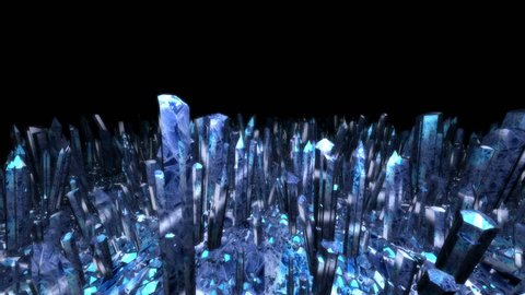 Ice Crystals Animation 3d Animation Endless Stock Footage Video (100% ...