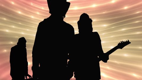 Cool Rock Band Performing On Glowing Stock Footage Video (100% Royalty ...