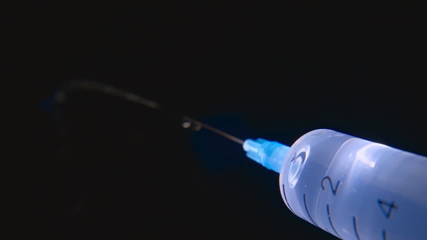 needle plastic syringe jet water saline Stock Footage Video (100% ...