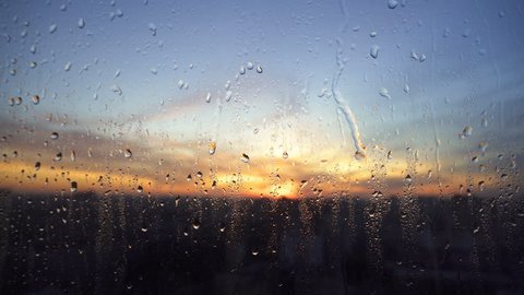 Beautiful Sunrise While Raining Watching Sunrise Stock Footage Video ...