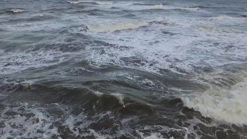 north sea rough weather off yorkshire Stock Footage Video (100% Royalty ...