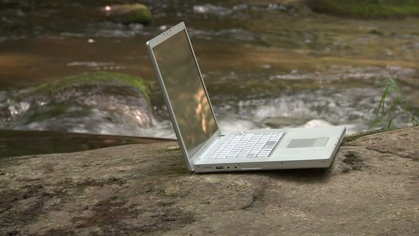 laptop computer eco friendly nature technology Stock Footage Video (100 ...
