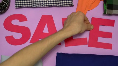 Hands Spread Out Letters Cut Cardboard Stock Footage Video (100% ...