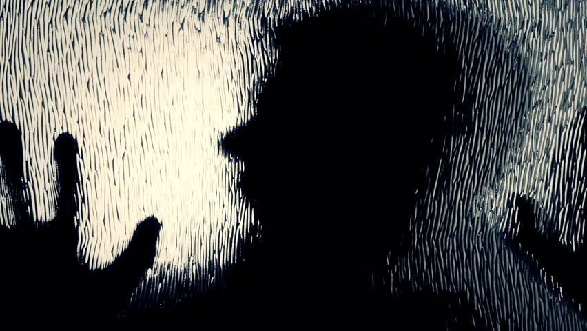 waving nightmare silhouette zombie moving behind Stock Footage Video ...