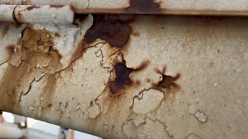Rust of metals.Corrosive Rust on old iron white.Use as illustration for ...