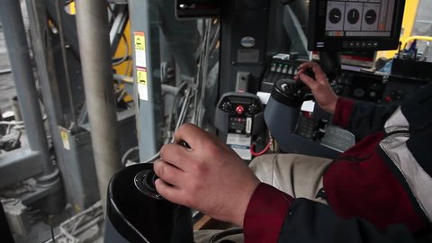 Drilling Rig Operator Hands Open Pit Stock Footage Video (100% Royalty ...