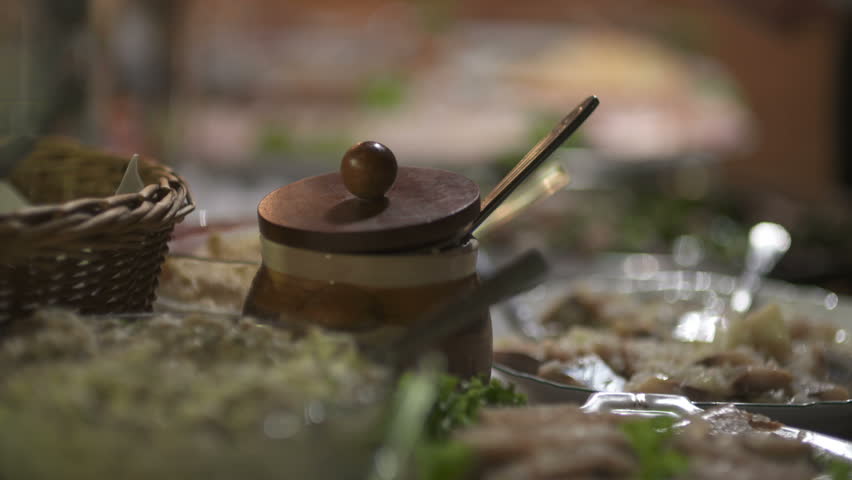 table full meat wedding Stock Footage Video (100% Royalty-free ...